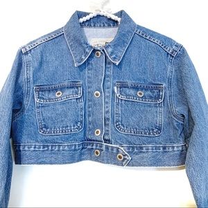 Levi's | Jackets & Coats | Levis Silver Tab Cropped Denim Jacket Small ...
